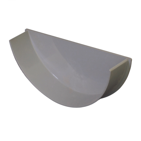 E.TUPLING 150MM INTERNAL STOPEND HALF ROUND KOMMERCIAL GREY