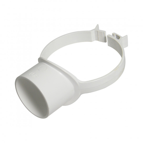 FLOPLAST STRAP BOSS (SIDE CLIP);4"/110MM SOIL WHITE