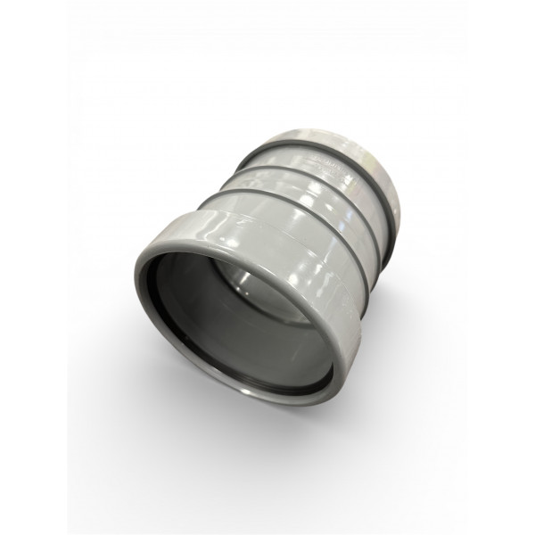 E.TUPLING 6" PUSH-FIT SOIL DOUBLE-SOCKET COUPLER - GREY
