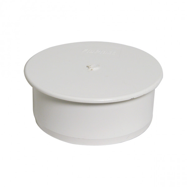FLOPLAST SOCKET STOP END PLUG;4"/110MM SOIL WHITE