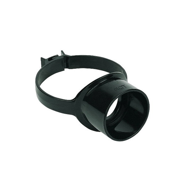 FLOPLAST STRAP BOSS (SIDE CLIP);4"/110MM SOIL BLACK