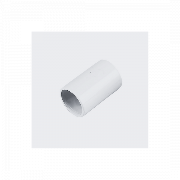 E. TUPLING OVERFLOW STRAIGHT CONNECTOR 21.5MM - WHITE