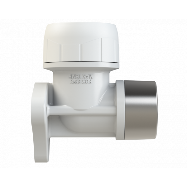 POLYPLUMB WALL PLATE ELBOW; 22MM X 1/2"