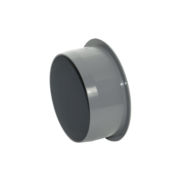 FLOPLAST SOCKET STOP END PLUG;4"/110MM SOIL GREY